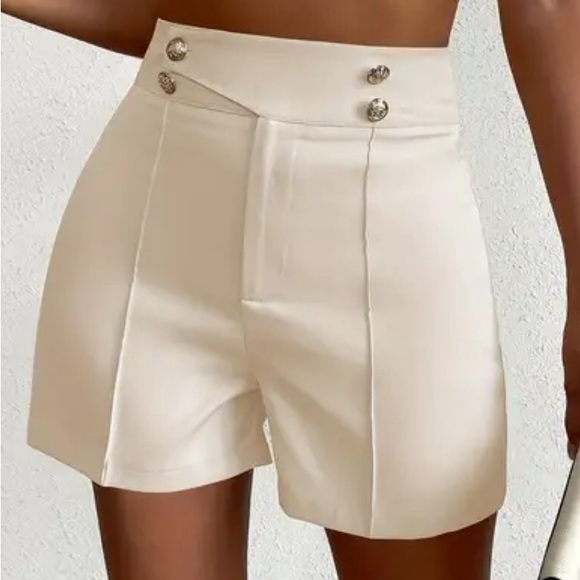 Amazon | Shorts | Khaki Sailor Gold High Rise Button Shorts | Poshmark